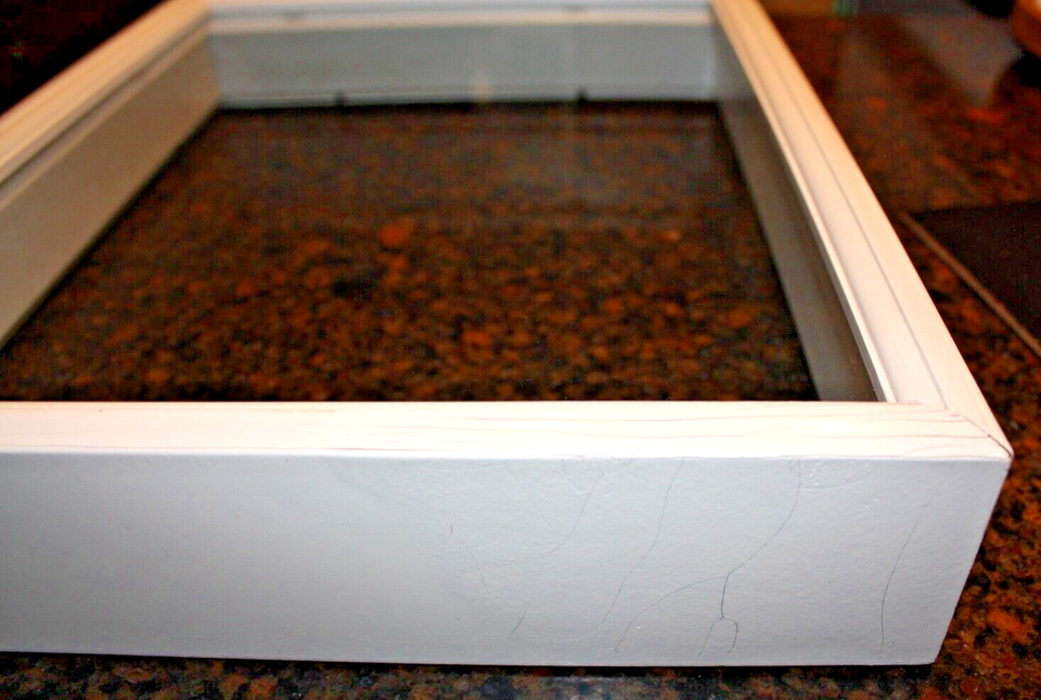 11x14” White Wooden Glass 2.5” Deep Shadow Box Display Case Frame Back ...