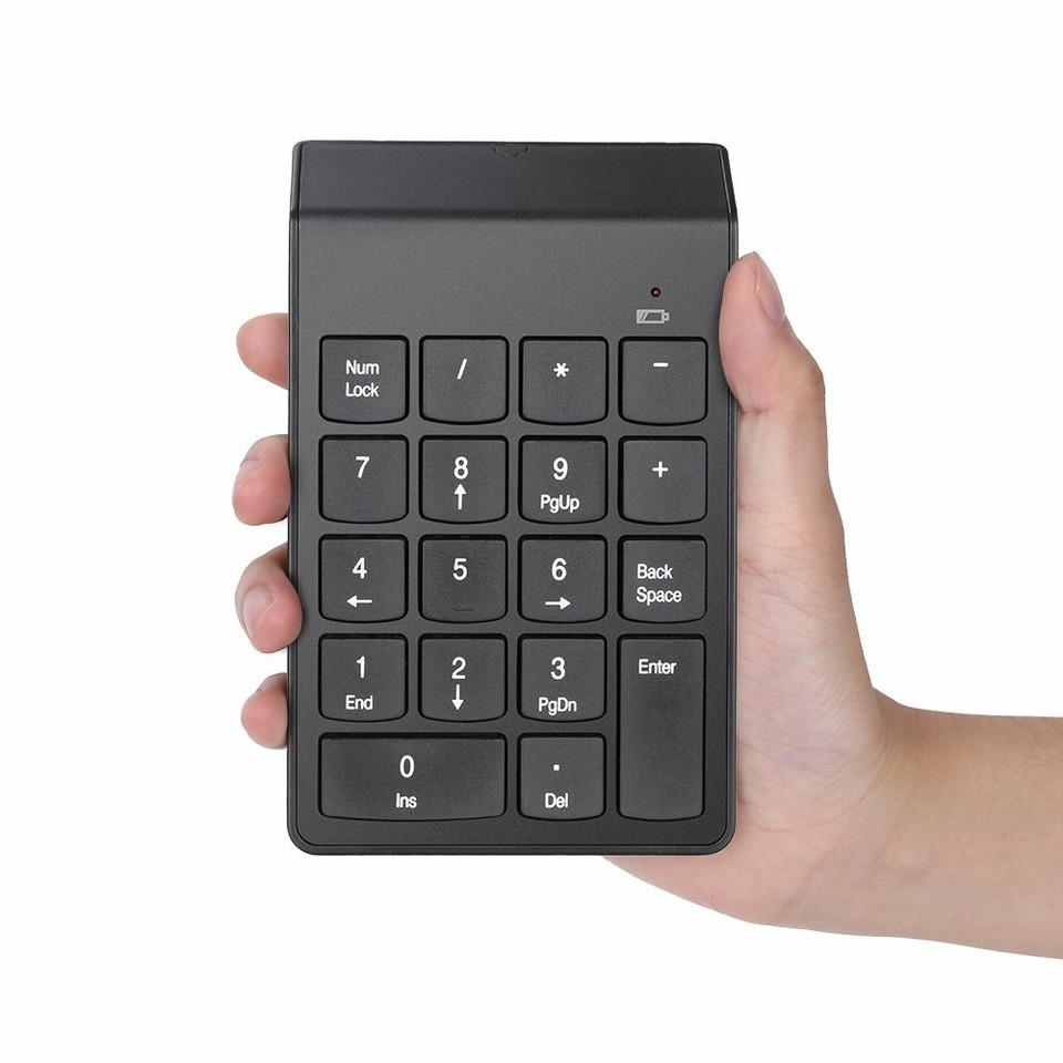 Wireless Numeric Keypad Cordless Number Keyboard Pad 18 Keys 2.4G ...