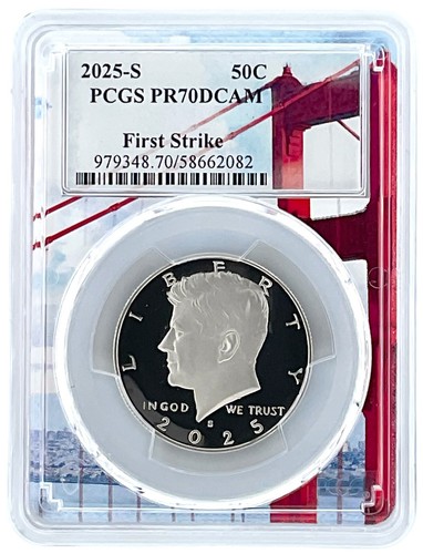 2025 S Kennedy Clad Half Dollar PCGS PR70 DCAM First Strike Golden Gate ...