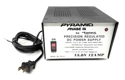 Pyramid Phase III PS-12 Precision Regulated DC Power Supply 13.8V 12Amp ...