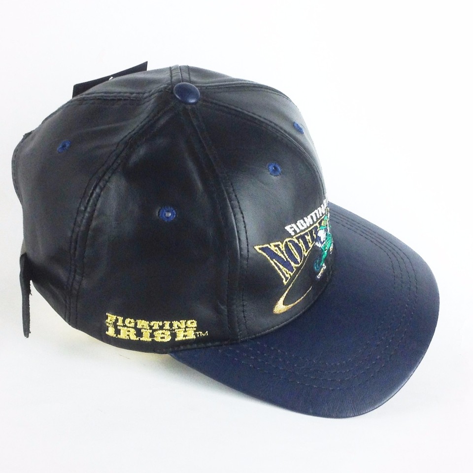 Vintage Fighting Irish Notre Dame, LOGO TEAM NFL BASEBALL LEATHER CAP ...