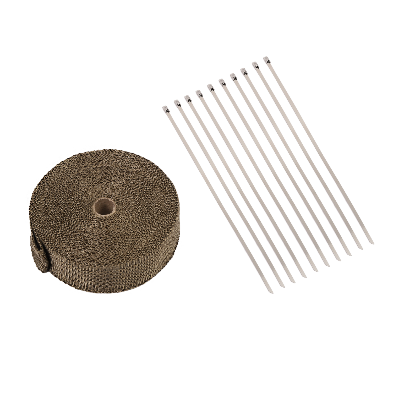 30M Titanium Gold Heat Wrap Tape Exhaust Insulating Downpipe Manifold ...