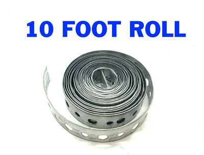 PLUMBERS TAPE Metal Hanger Strap MADE IN USA Perforated Galvanized ...