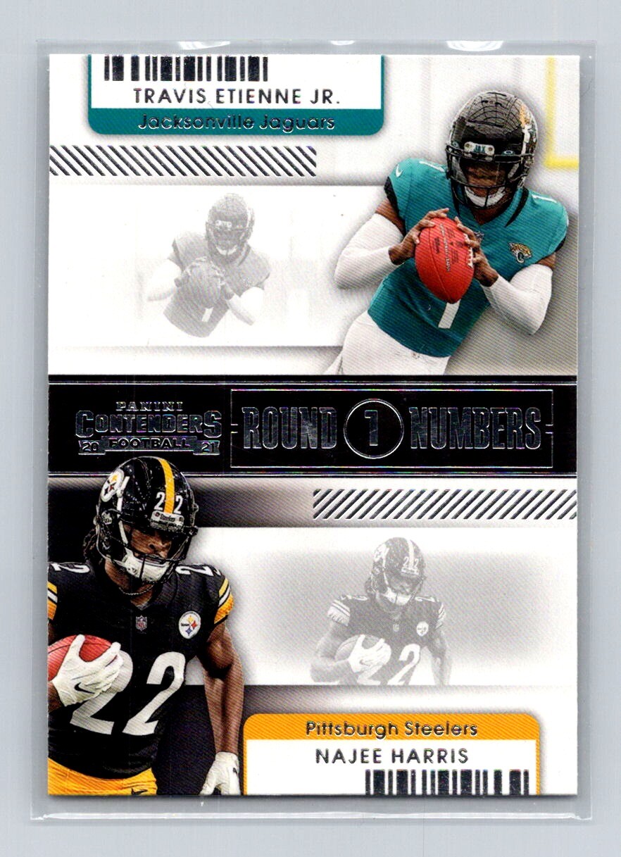 2021 Panini Contenders Round Numbers #RN-TET Travis Etienne / Najee ...