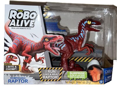 Red Raptor Dinosaur Robo Alive Rampaging Zuru Inc. Action Figure - Runs ...