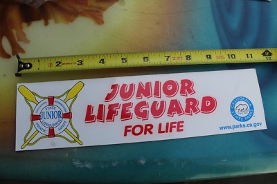 Junior Lifeguard For Life California Vintage Surfboard Surfing Bumper ...