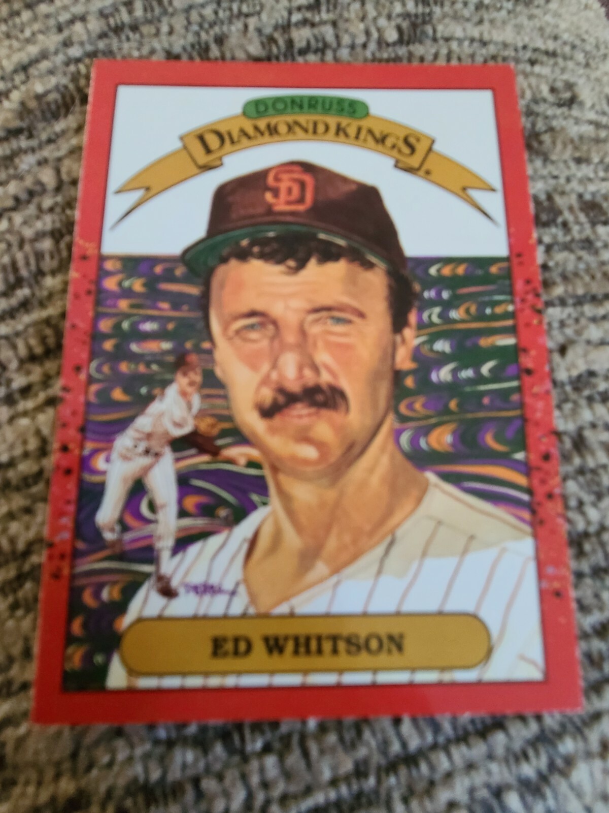 Ed Whitson 1990 Donruss Diamond Kings Baseball Card EX/NM #26 San Diego ...