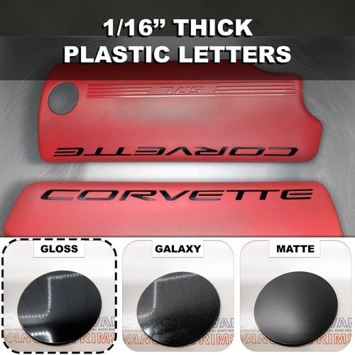 Plastic Letter Inlays Corvette C5 Fuel Rail Engine Covers 97-04 LS1 LS6 ...