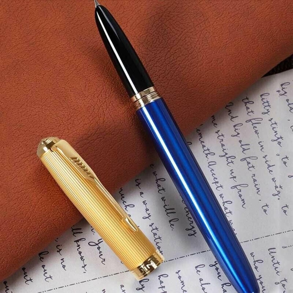 143mm Jinhao 85 Metal/Wood Fountain Pen Extra Fine Nib 0.38mm Writing ...