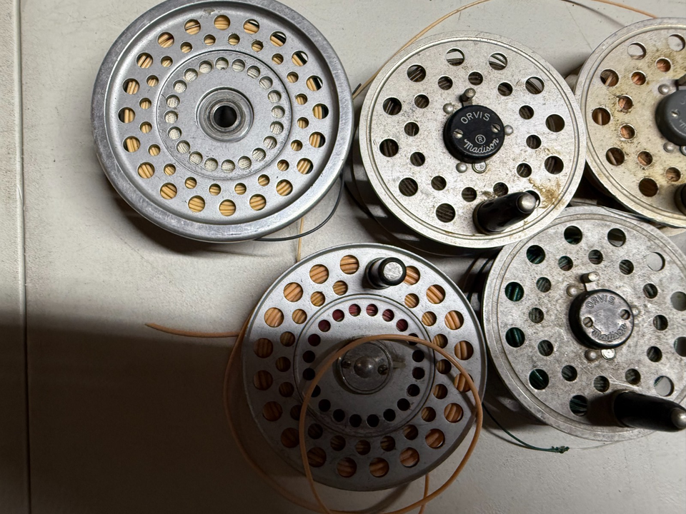 Orvis Madison Hardy Cortland FLY Fishing reel spools trout stream creek ...