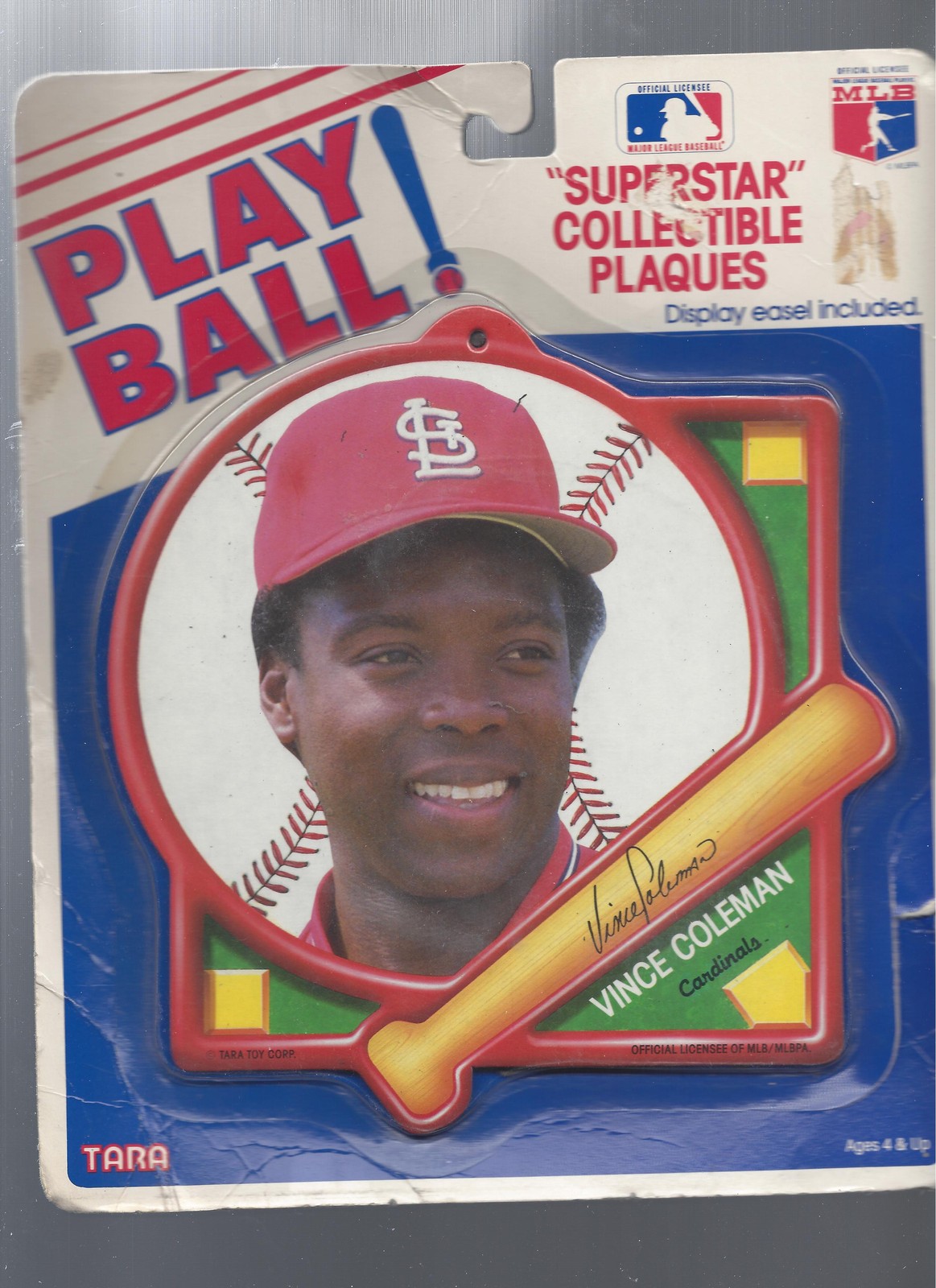 PLAYBALL SUPERSTAR COLLECTIBLE MLB PLAQUE VINCE COLEMAN ST LOUIS ...