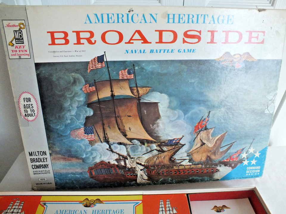 Vintage 1962 Milton Bradley American Heritage Broadside Board Game ...