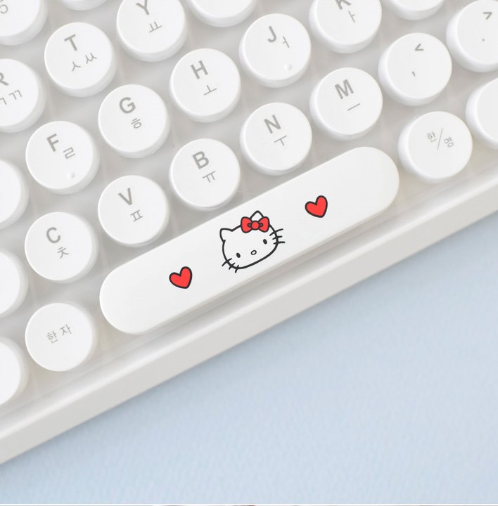 [Hello Kitty] Hello Kitty Wireless Keyboard Mouse Set Retro Typing ...