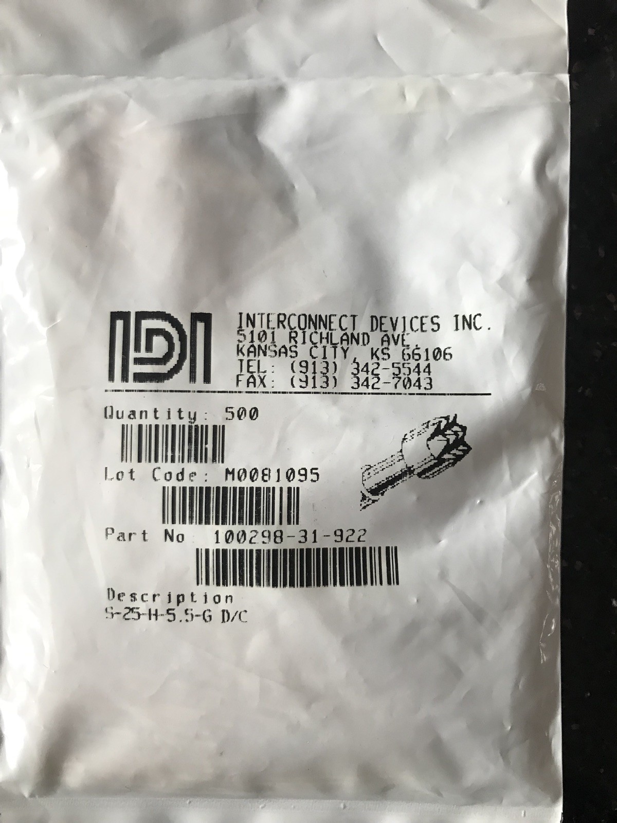 IDI Spring Test Probes_P/N 106298-31-922_Interconnect Devices_QTY 500 ...