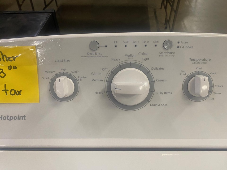 NIB Hotpoint HTW240ASKWS 3.8 cu. ft. White Top Load Washer with ...