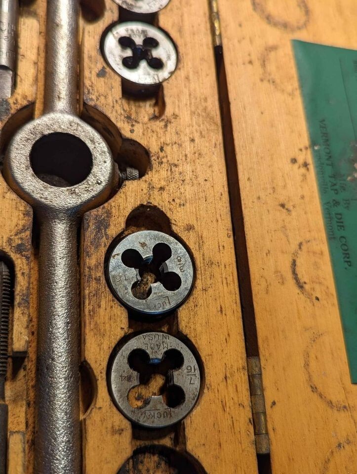 Lucky No.2 Round Die Screw Plate Tap And Die Set Vermont Usa Made | eBay