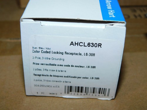 NEW Eaton AHCL630R Blue Locking Receptacle 30A 250V 2Pole 3Wire ...