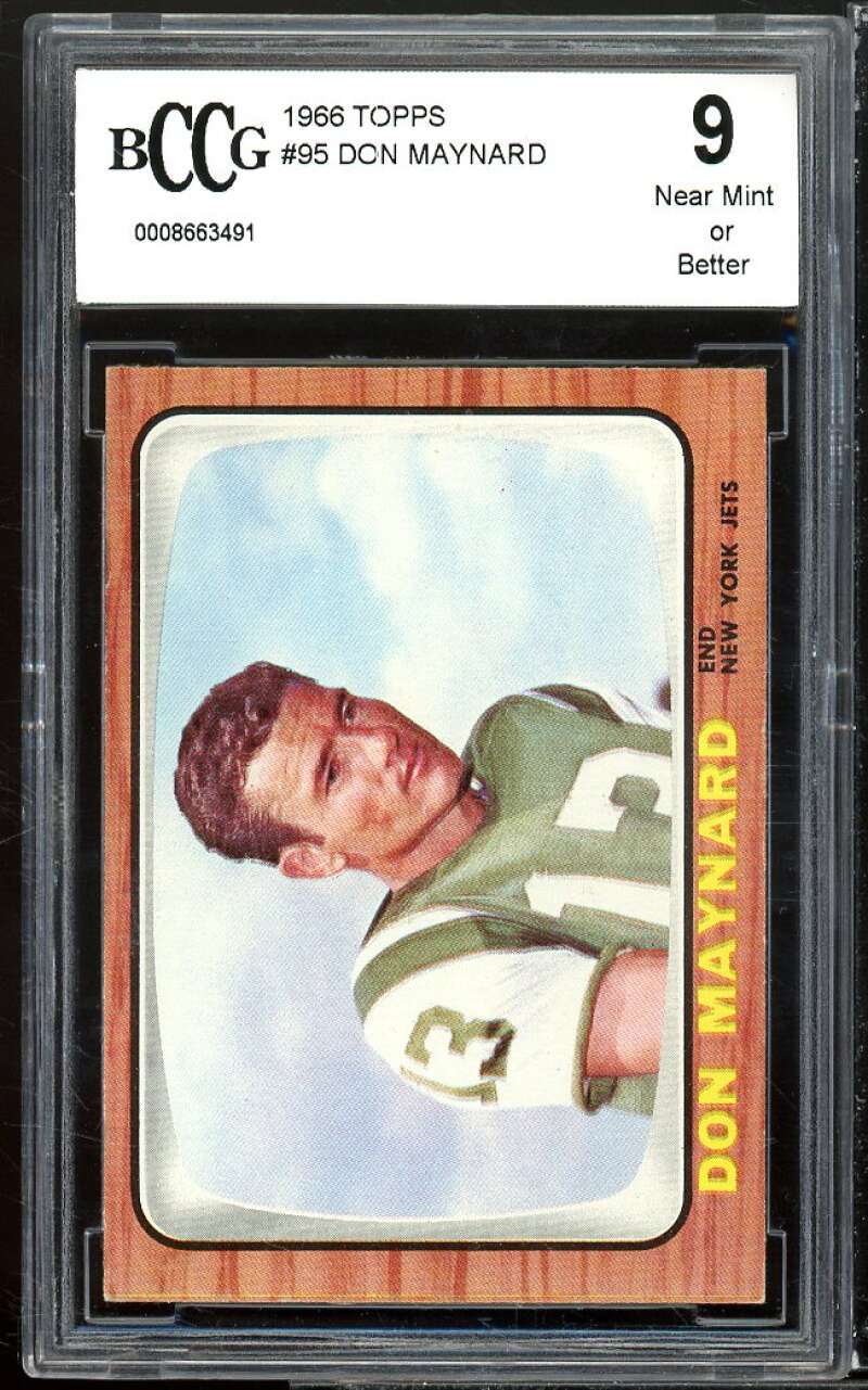 1966 Topps #95 Don Maynard Card BGS BCCG 9 Near Mint+ | eBay