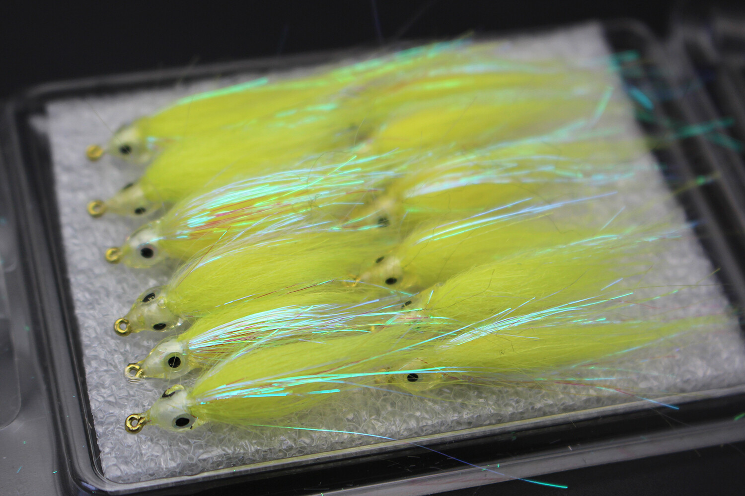 12pcs 6 colors Shining Polar Fry Slowly Sinking Salmon Trout Minnow fly ...