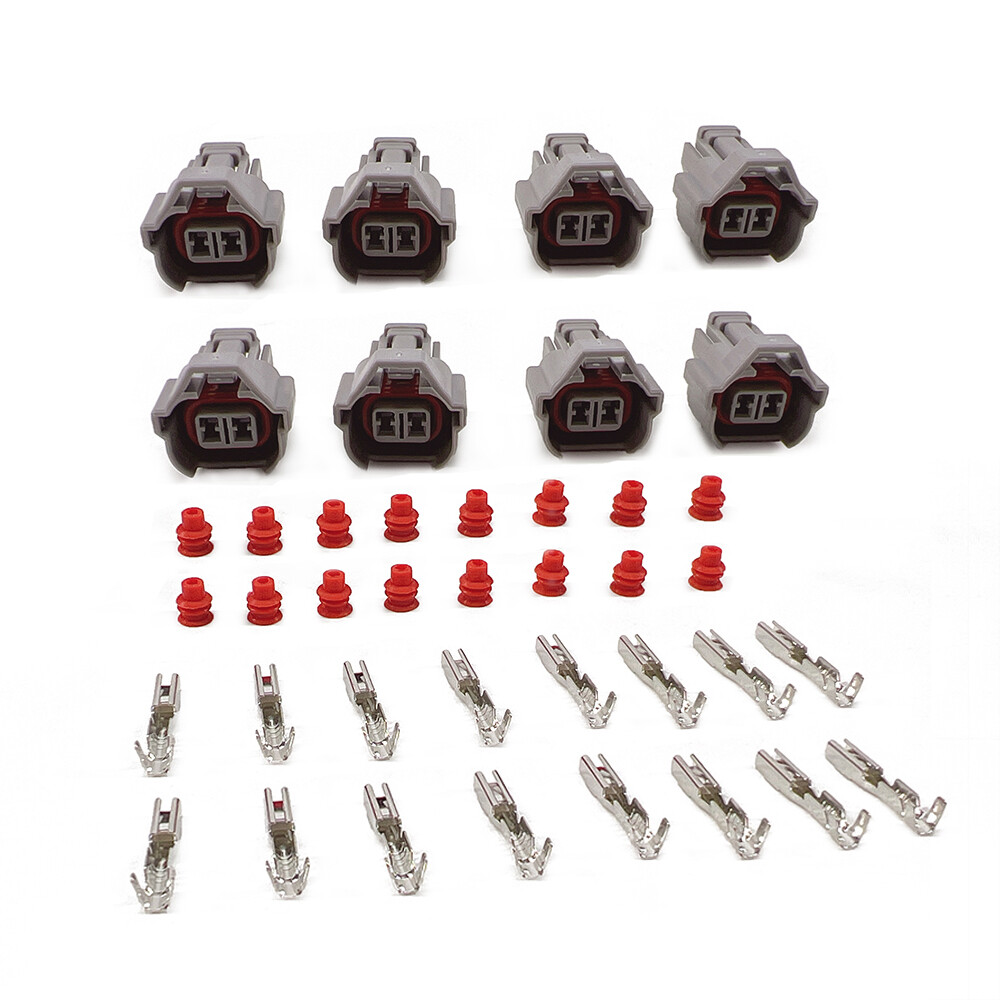 8* For Nippon Denso 2-Pin Fuel Injector Connector Plug Clip Kit Set ...