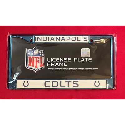 NEW Indianapolis Colts License Plate Frame : NFL Licensed w/ Label : In ...