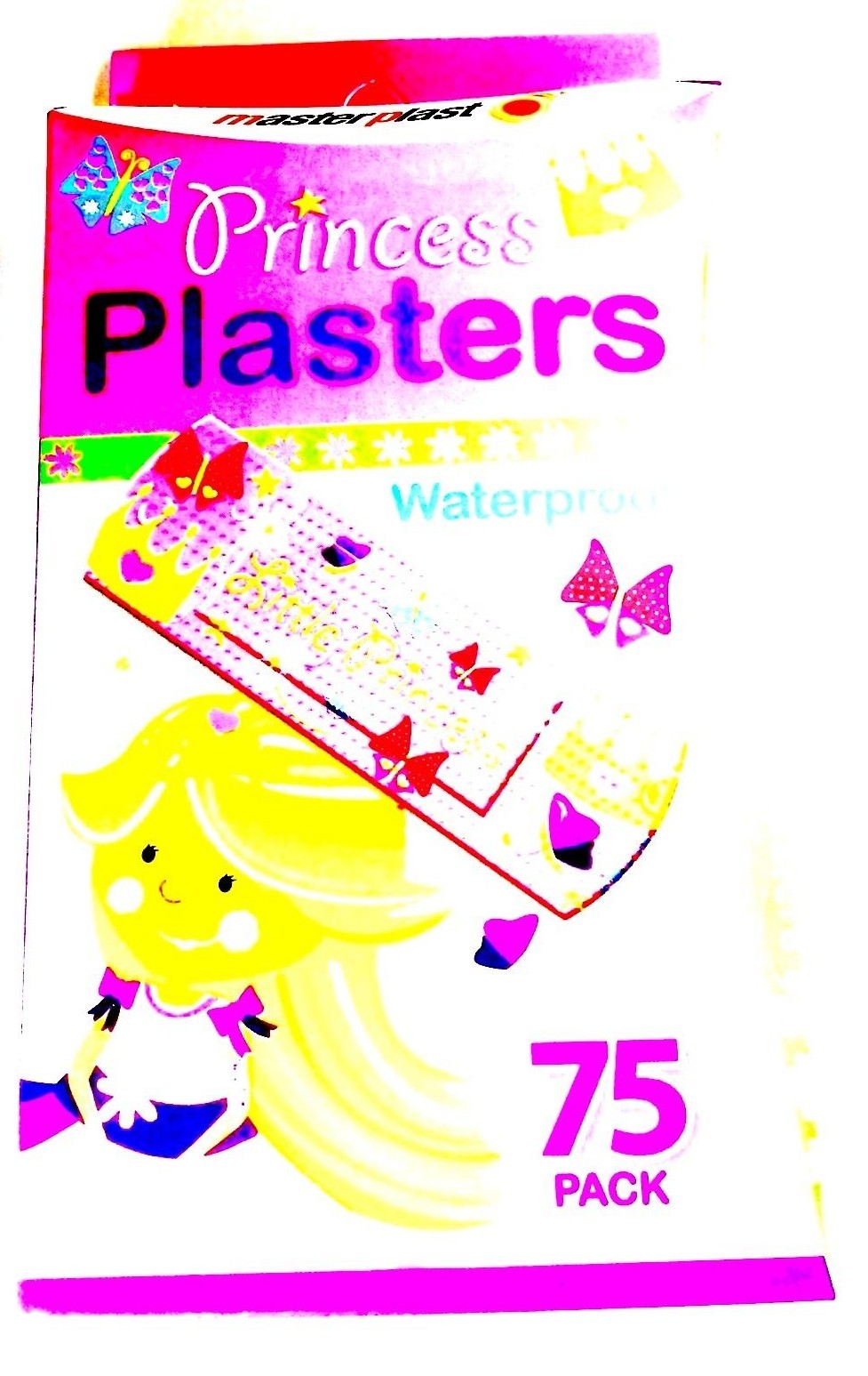 New Master Plast 75 Pck Princess Plasters WaterProof 2 Sizes Free ...