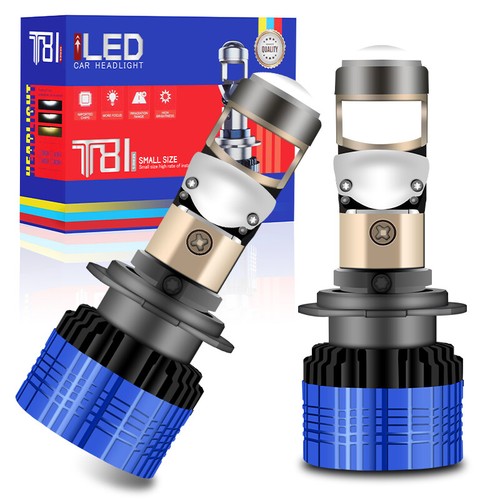 H4 H7 H11 Mini Compact LED Projector Lens Headlight Bulbs Low Beam 100W ...