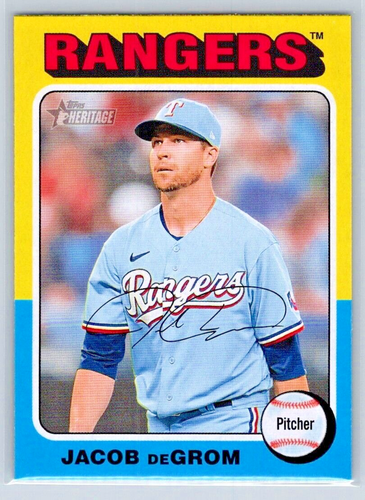 2024 Topps Heritage Baseball - Jacob deGrom - Texas Rangers - Base ...