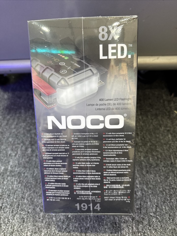 NOCO GB70 Compact Booster HD UltraSafe Battery Jump Starter Lithium Led ...