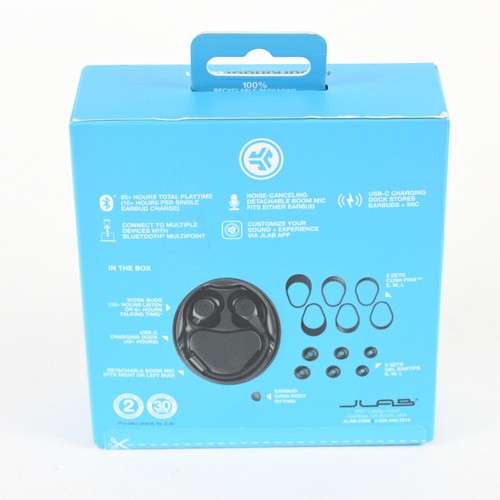 JLab Work Buds True Wireless Bluetooth In-Ear Headset - Black | eBay