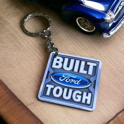 Built Ford Tough Keyring - Bold Square Badge Design for Ford Owners ...