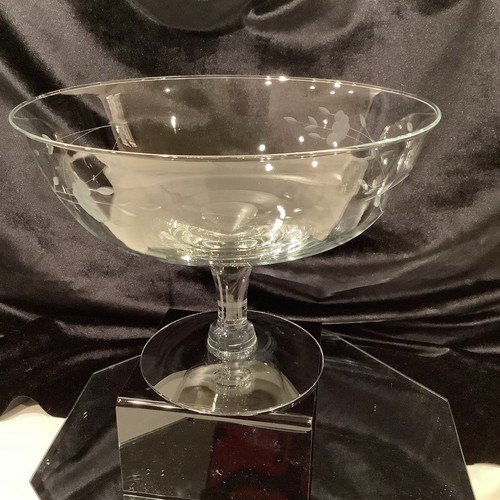 Princess House HERITAGE Large CENTERPIECE Crystal Pedestal Compote | eBay