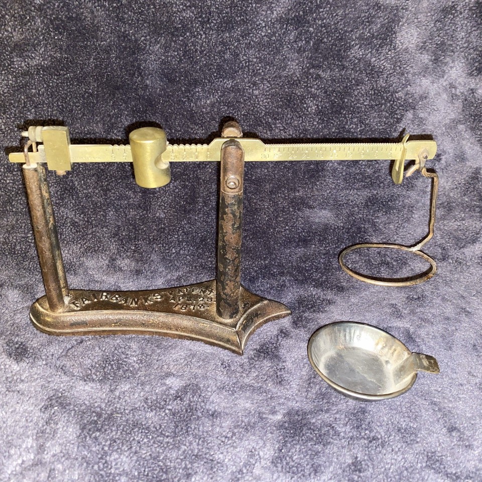 Antique Fairbanks Grain Apothecary Balance Scale With Pan Patent April ...