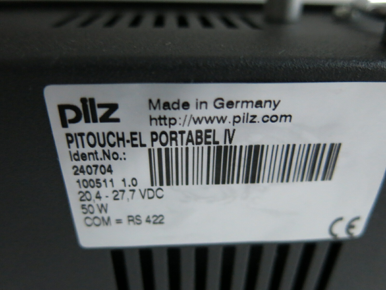 PILZ PITOUCH-EL PORTABLE IV PANEL SCREEN | PILZ 240704 PANEL | eBay
