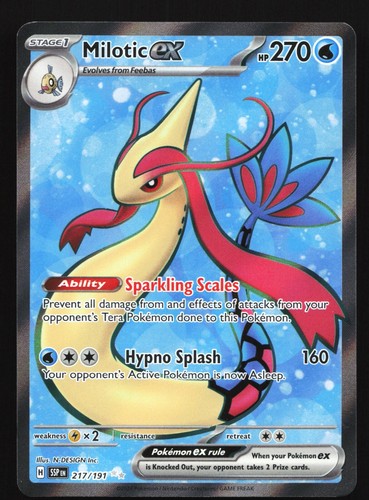 Pokemon Milotic ex 217/191 Surging Sparks Ultra Rare Full Art Holo LP ...