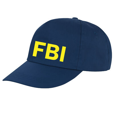 FBI Agent Printed Baseball Cap Navy Joke Hat Federal Bureau of ...