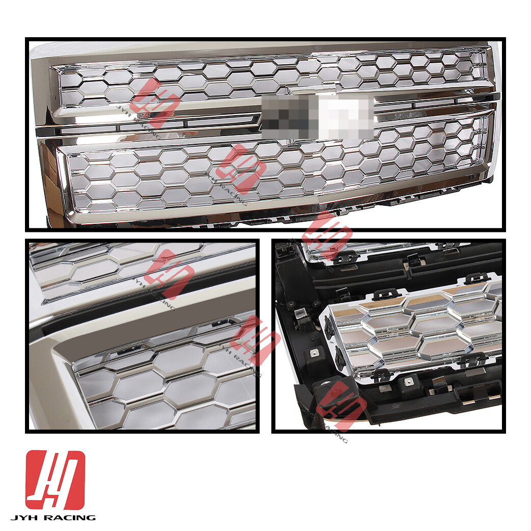 Fit 14-15 Chevrolet Silverado 1500 LT LTZ WT Front Grille Full Chrome ...