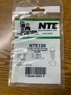 NTE126 Transistor PNP RF-IF Amp High Speed Switch, | eBay