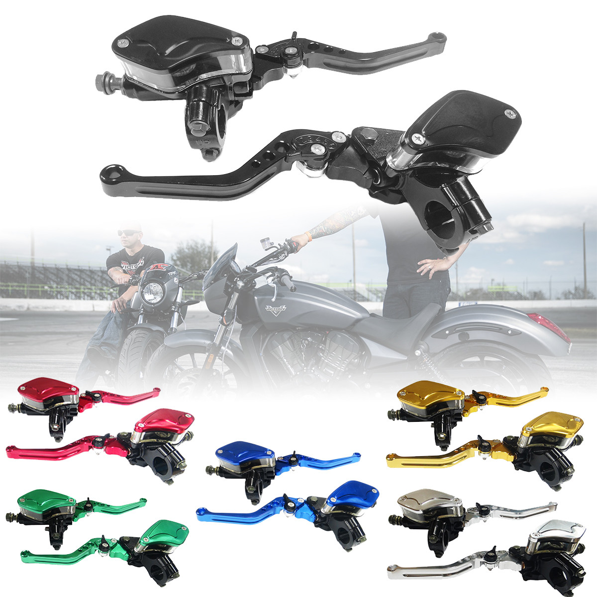 Universal 7/8" Motorcycle Hydraulic Brake Clutch Master Cylinder ...