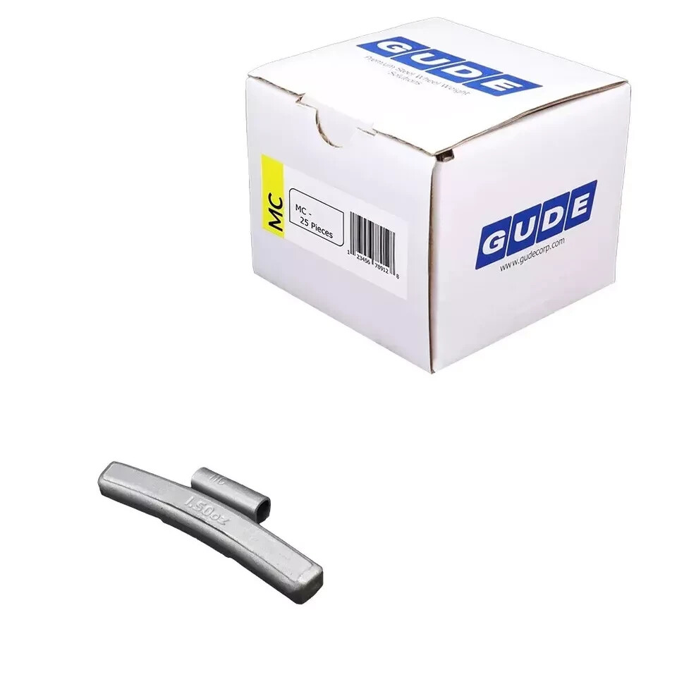 GUDE Tire Wheel Balancing Weights MC Type Coated Steel Clip On 25 pc (0 ...