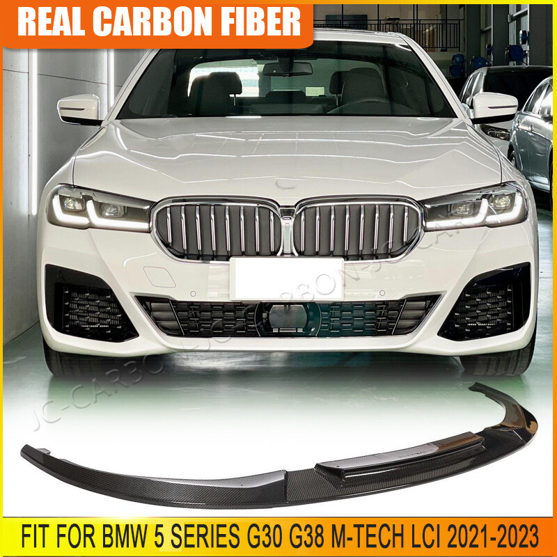 For 2021-23 BMW G30 530i 540i M550i M Sport REAL Carbon Front Bumper ...