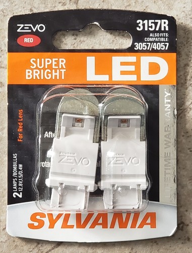 Sylvania Zevo Super Bright Red 3157R (3057 4057) LED 12v 0.4/1.5W - 2 ...