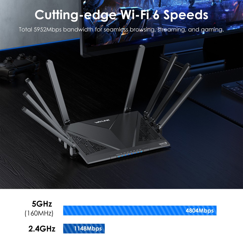 AX3000/6000 Wi-Fi 6/7 Dual Band 4G Gigabit AI QoE Routers Mesh VPN Mesh ...