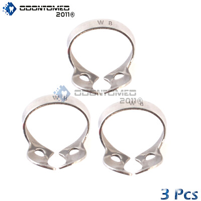 3 Endodontic Rubber Dam Clamp # W8 Surgical Dental Instruments | eBay
