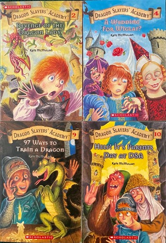 LOT OF 4 DRAGON SLAYERS' ACADEMY CHAPTER BOOKS BY KATE MCMULLAN 2 4 9 ...