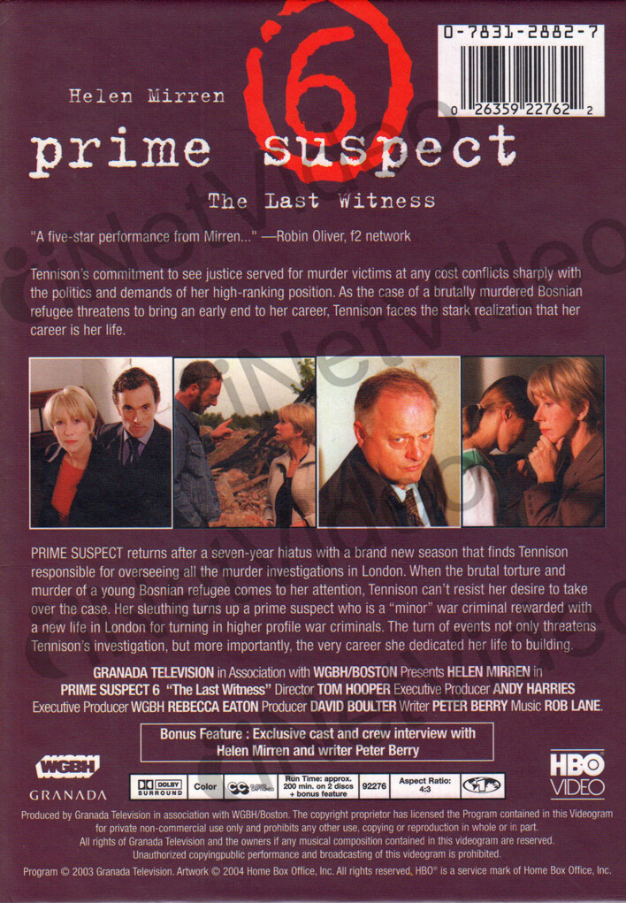 Prime Suspect 6 - The Last Witness (Boxset) New DVD 26359227622 | eBay