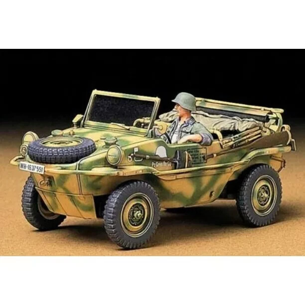 Tamiya 35224 1/35 Scale WWII German Schwimmwagen Type 166 Plastic Model ...
