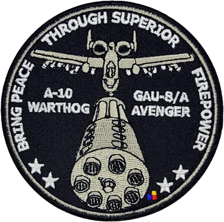 A-10 Warthog Peace Through Superior Firepower Air Force Patch - 2PC - 3.5" Hook | eBay