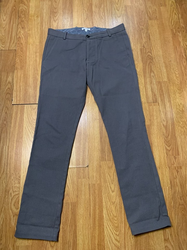Gustin Pants Mens 32 Gray California Slim Button Fly Preppy Twill ...