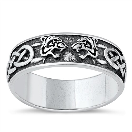 NEW! Sterling Silver 925 SILVER RING CELTIC TIGER DESIGN SIZES 6-12 | eBay